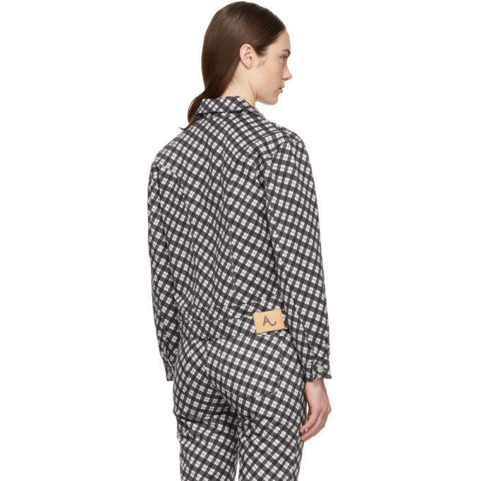 Alexachung Black and White Denim Check Jacket Alexachung