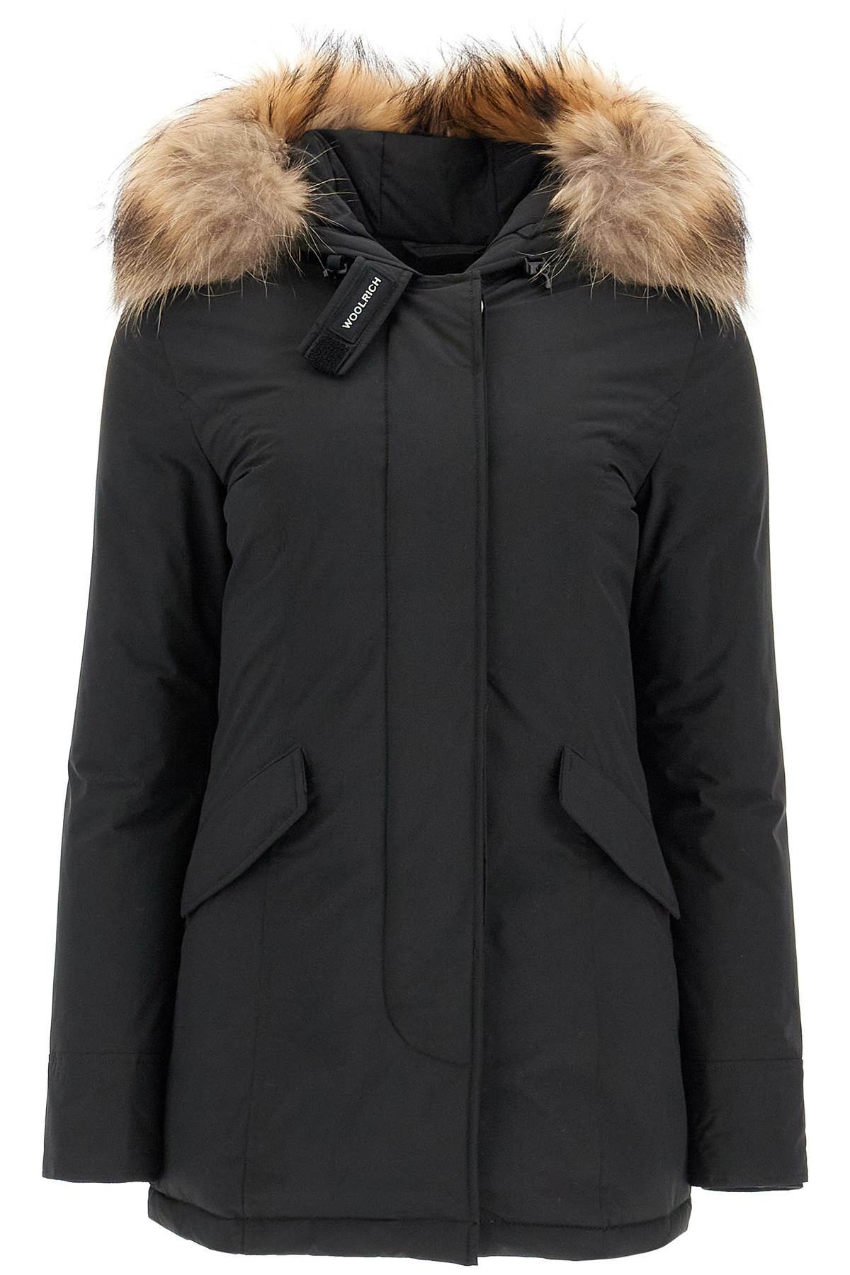 WOOLRICH luxury arctic parka with fur Black Woolrich