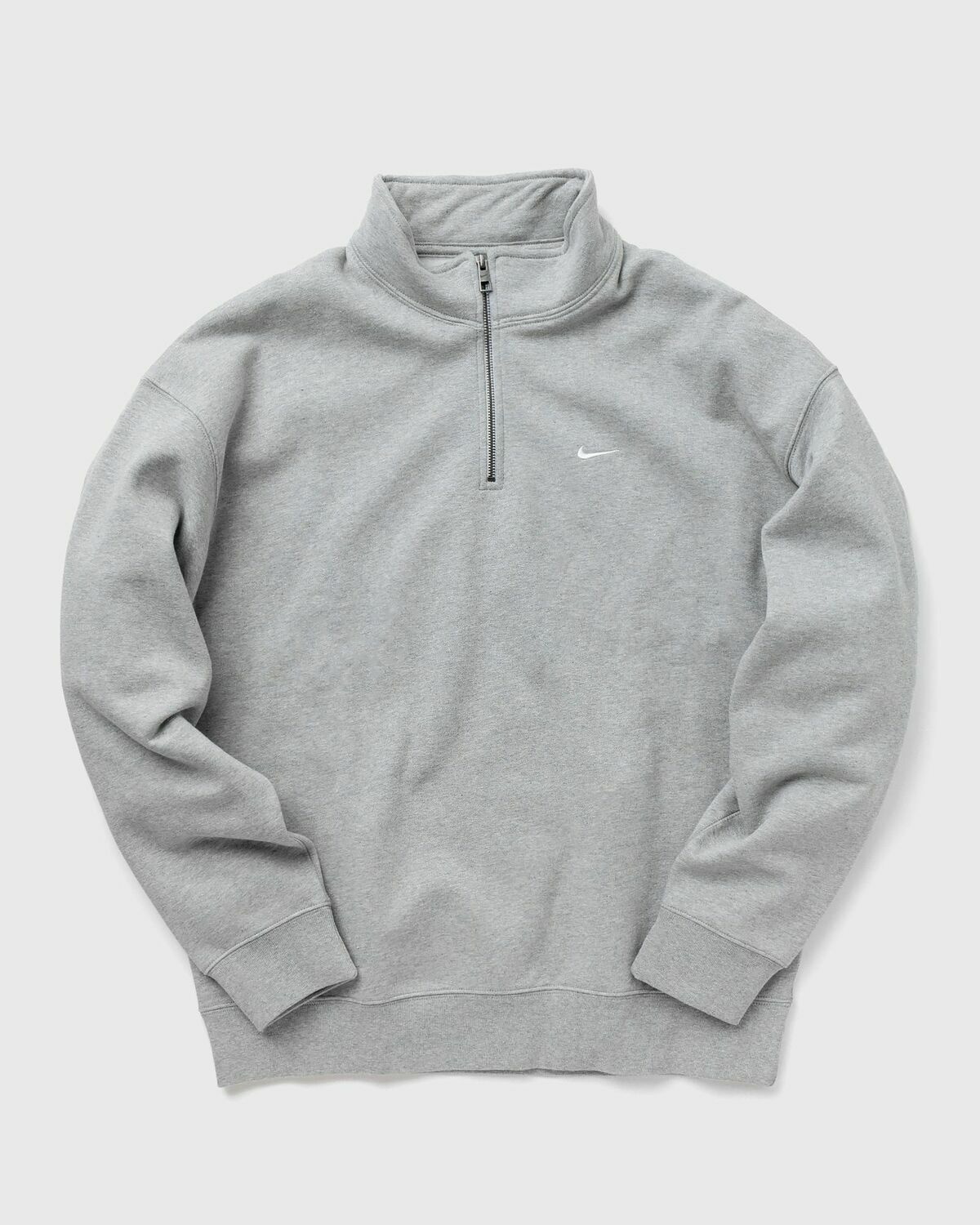Nike Solo Swoosh 1/4 Zip Top Grey Half Zips Nike