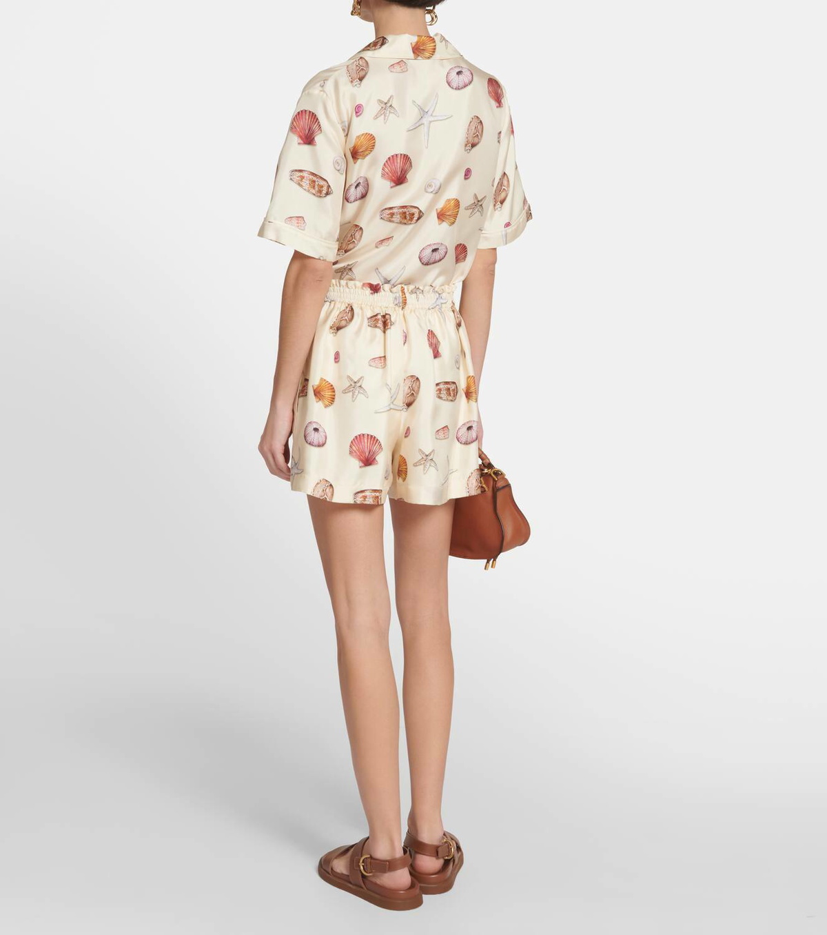 Chloé High-rise printed silk shorts Chloe