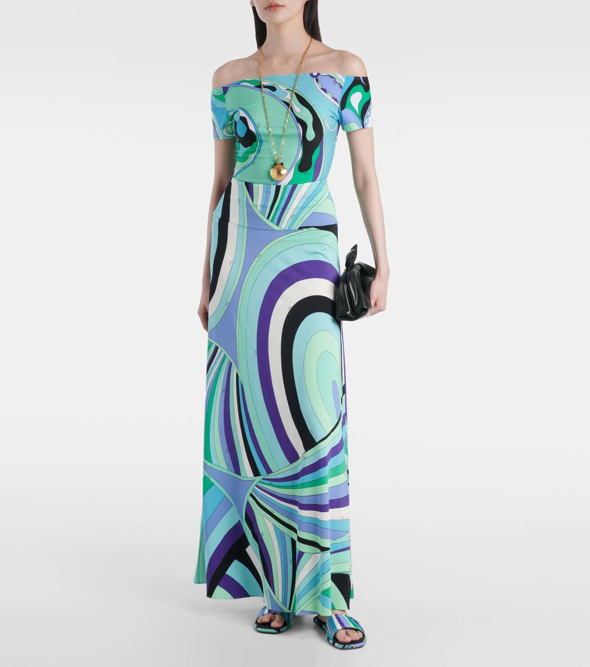 Pucci Orchidee off-shoulder top Emilio Pucci