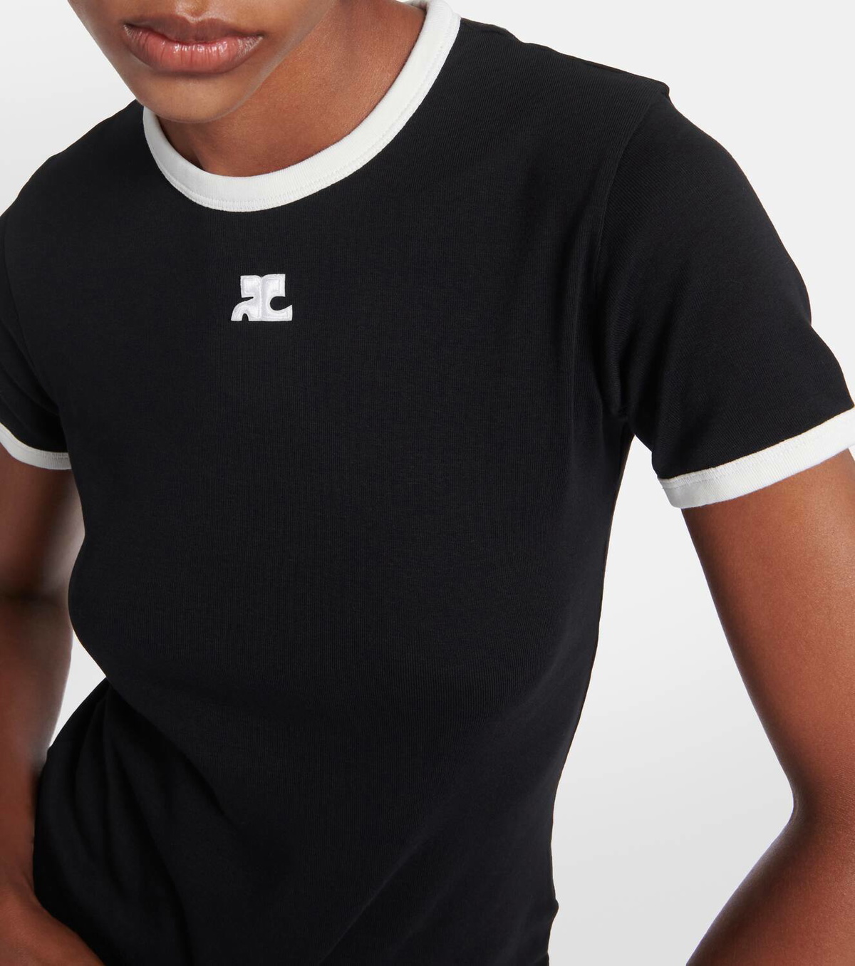 Courrèges Logo cotton jersey T-shirt Courreges