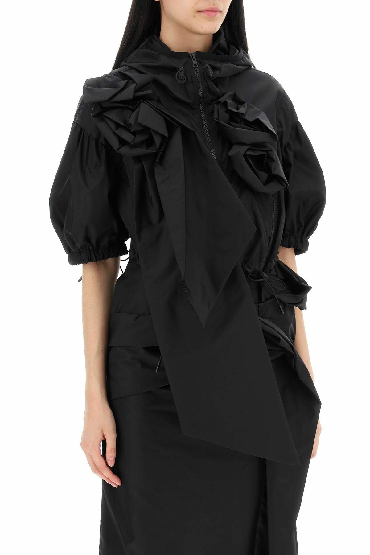 SIMONE ROCHA "cropped jacket with rose detailing" Black Simone Rocha