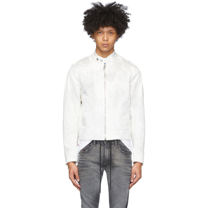 Diesel White Denim D-JEI-SP2-NE Jacket Diesel