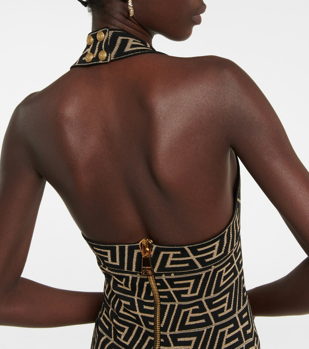Balmain - Monogram jacquard maxi dress Balmain