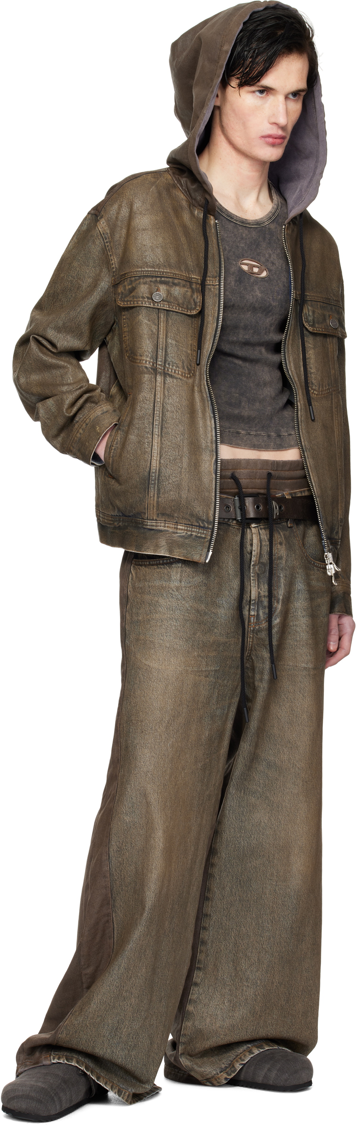 Diesel Brown B-Dave II Belt Diesel