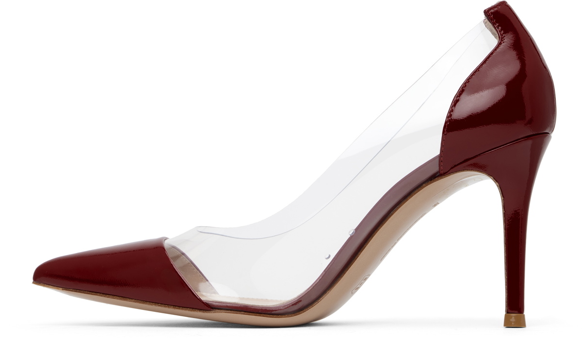 Gianvito Rossi Red Plexi Heels Gianvito Rossi