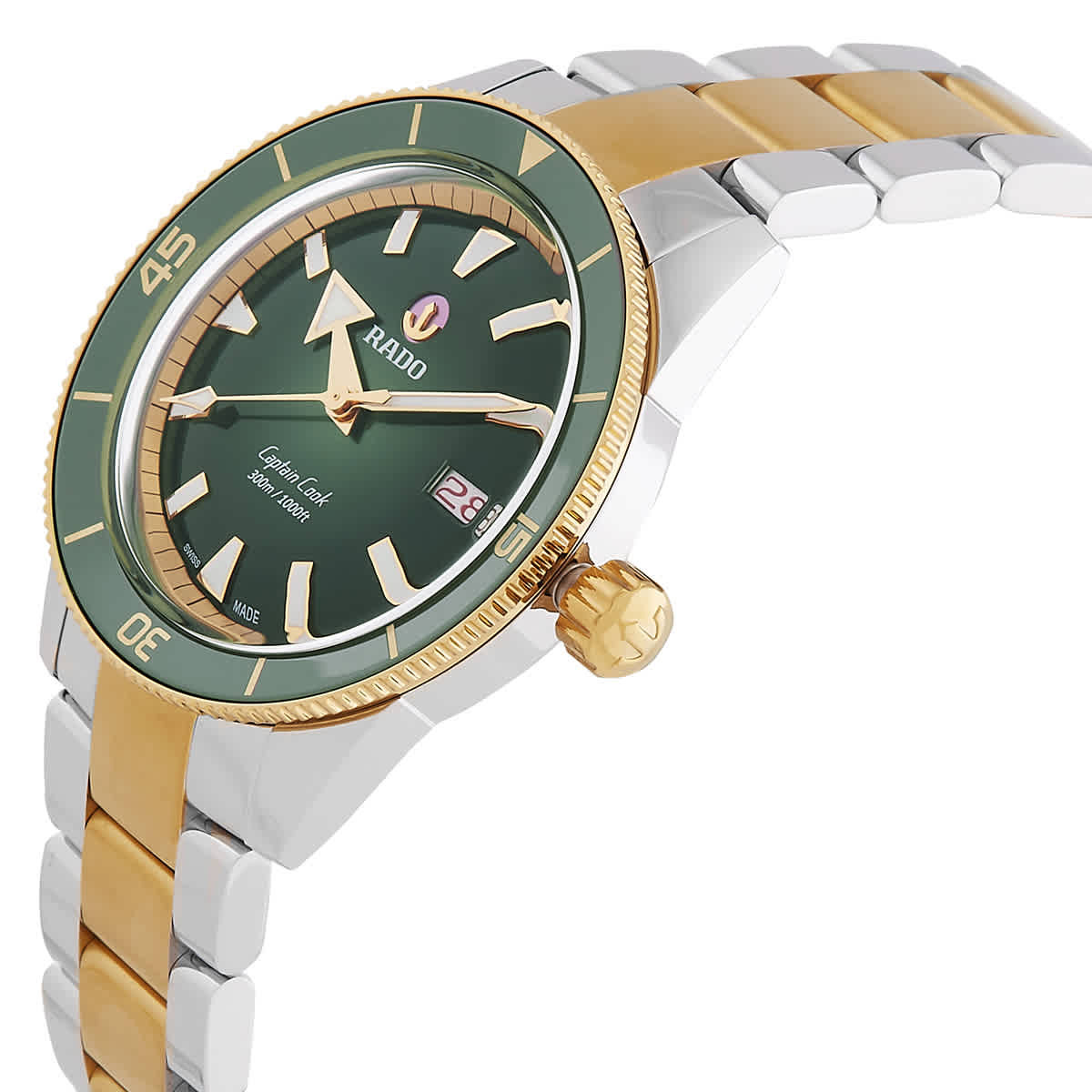 Rado Captain Cook Automatic Green Dial Mens Watch R32138303 Rado