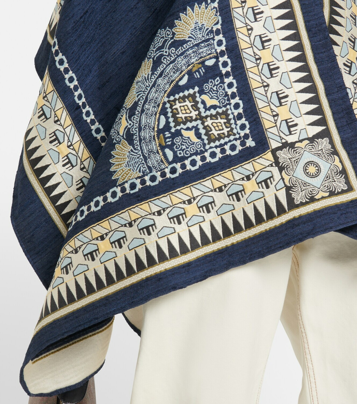 Etro - Silk and cotton-blend jacquard cape Etro