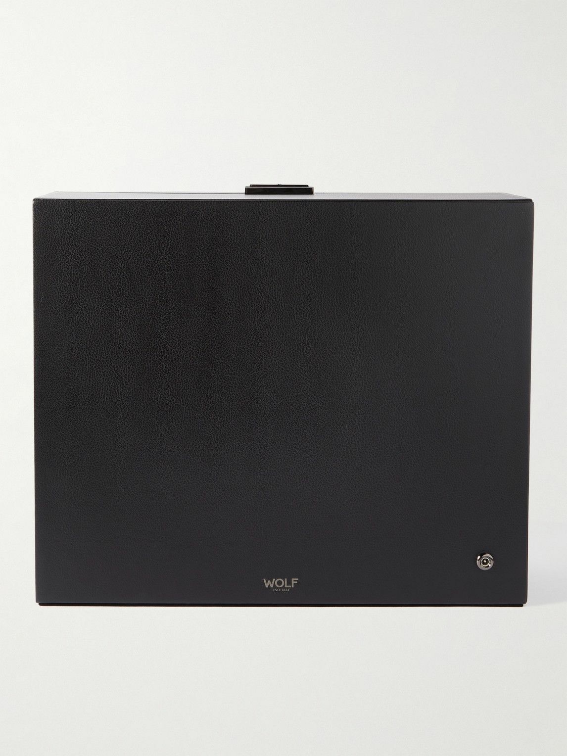 WOLF - British Racing Pebble-Grain Vegan Leather Six-Piece Watch Winder ...