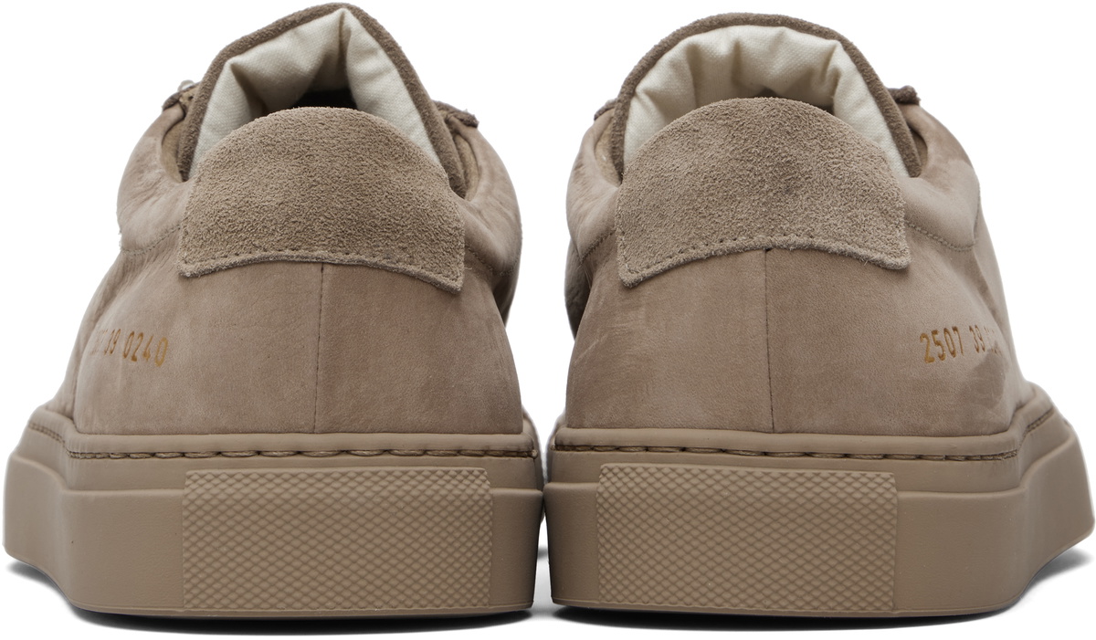 Common Projects Taupe Nubuck Achilles Sneakers Common Projects