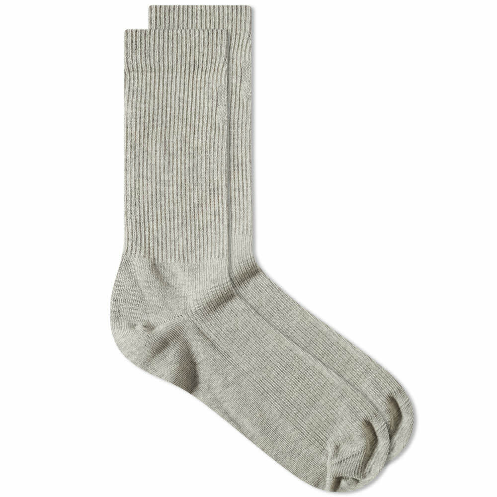 Represent Men's Initial Embroidered Sock in Grey Marl Represent