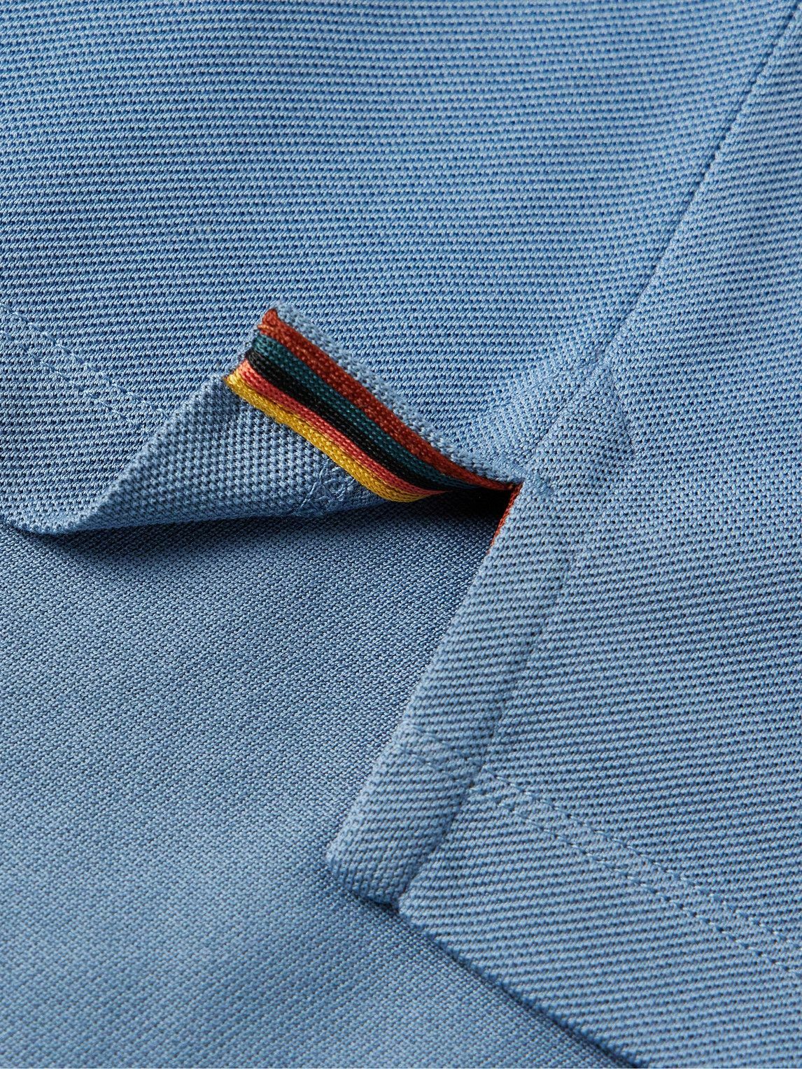 Paul Smith - Cotton-Piqué Polo Shirt - Blue Paul Smith