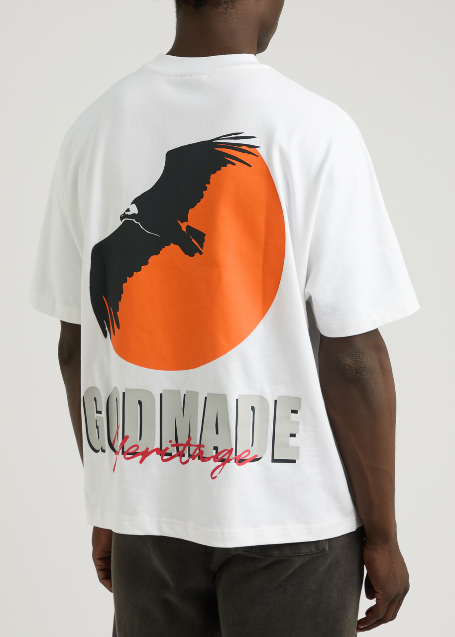 God Made Heritage Logo-print Cotton T-shirt White God Made