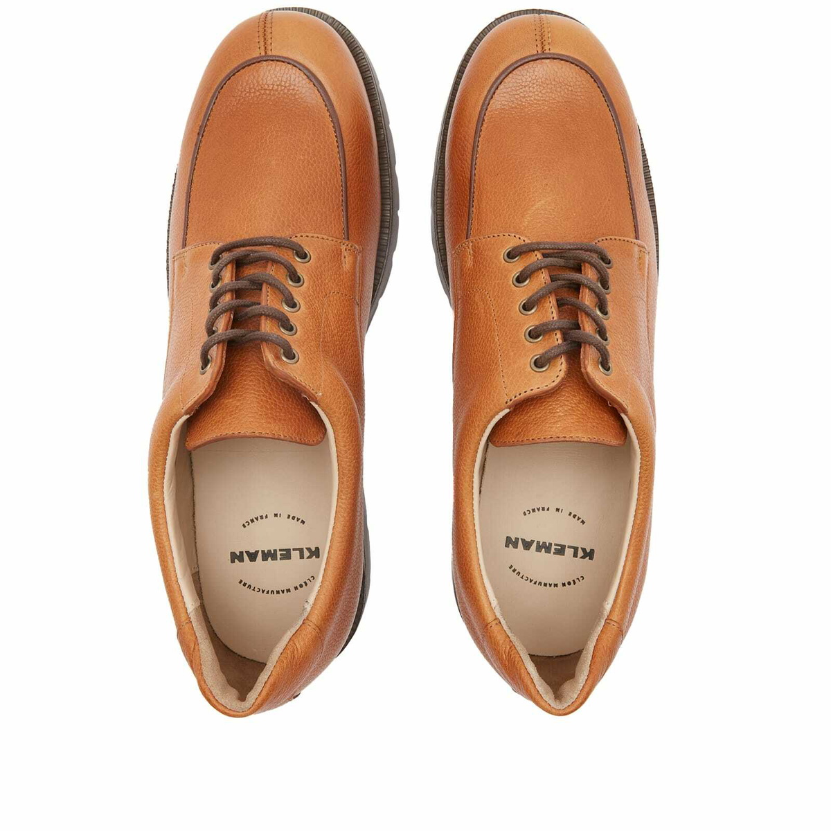 KLEMAN Men's Officer Shoe in Cognac KLEMAN