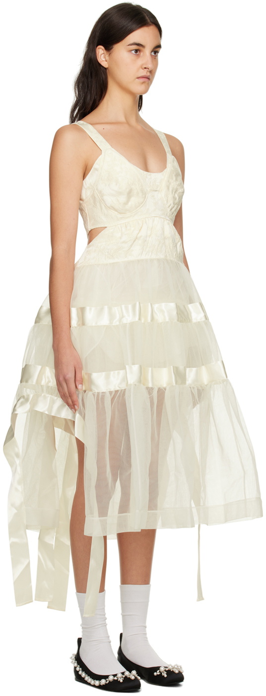 Simone Rocha Off-White Tiered Dress Simone Rocha
