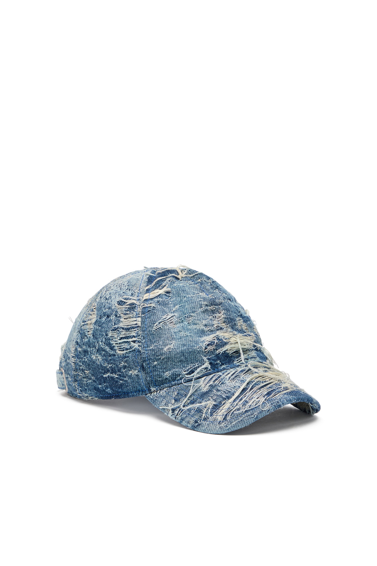 Diesel Baseball cap in distressed denim - Caps Mens in Blue Diesel