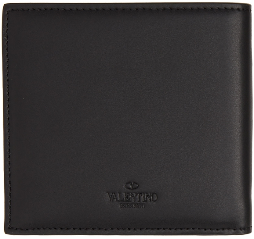 Valentino Garavani Black Monotone 'VLTN' Wallet Valentino Garavani
