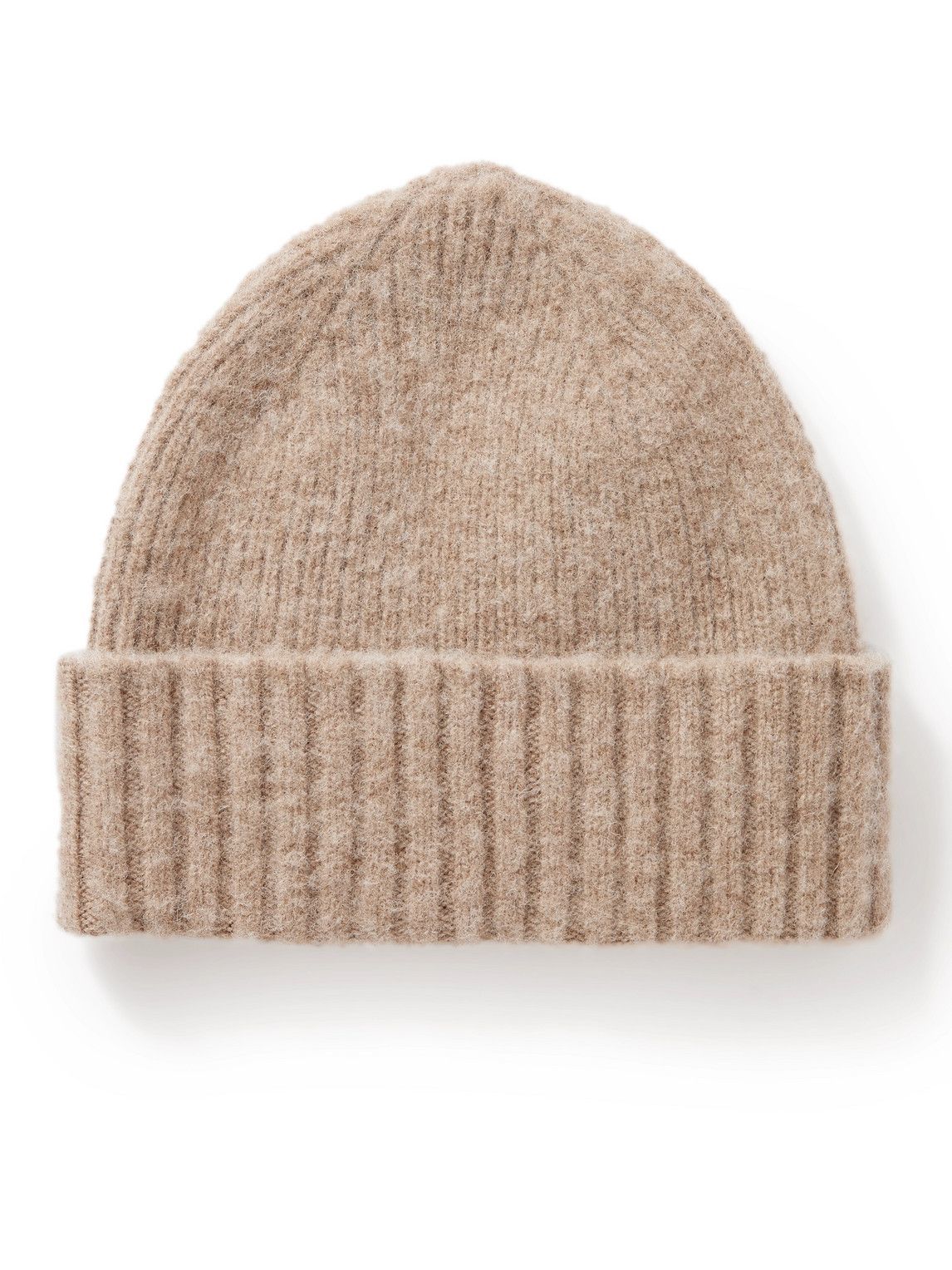 Mr P. - Ribbed Brushed-Lambswool Beanie Mr P.
