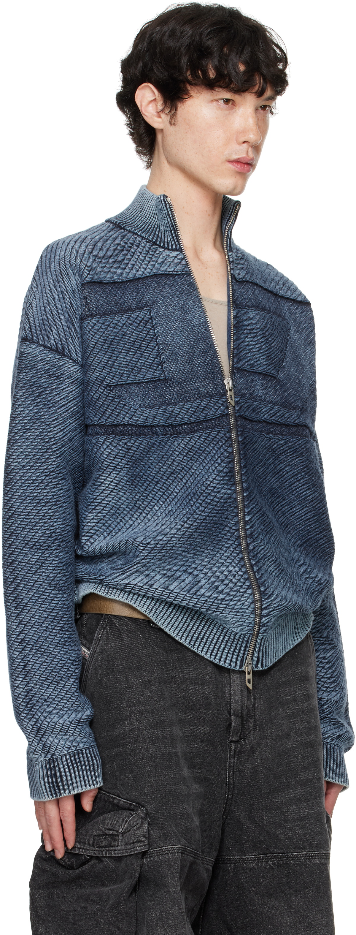 Diesel Blue K-Klevery-Zip Sweater Diesel