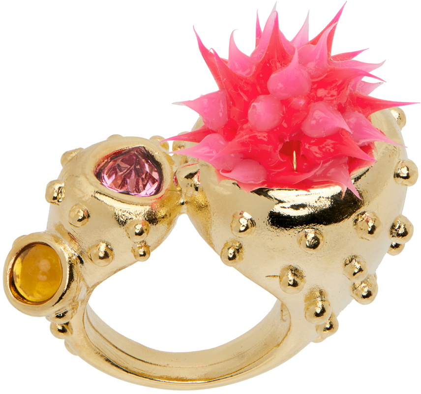 Collina Strada Gold & Pink Candy Pod Ring Collina Strada