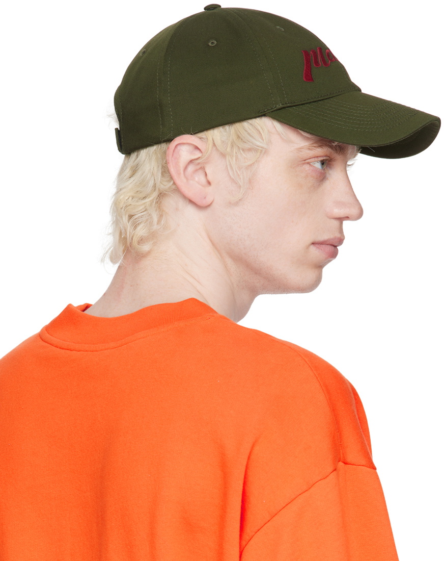 Marni Khaki Embroidered Cap Marni