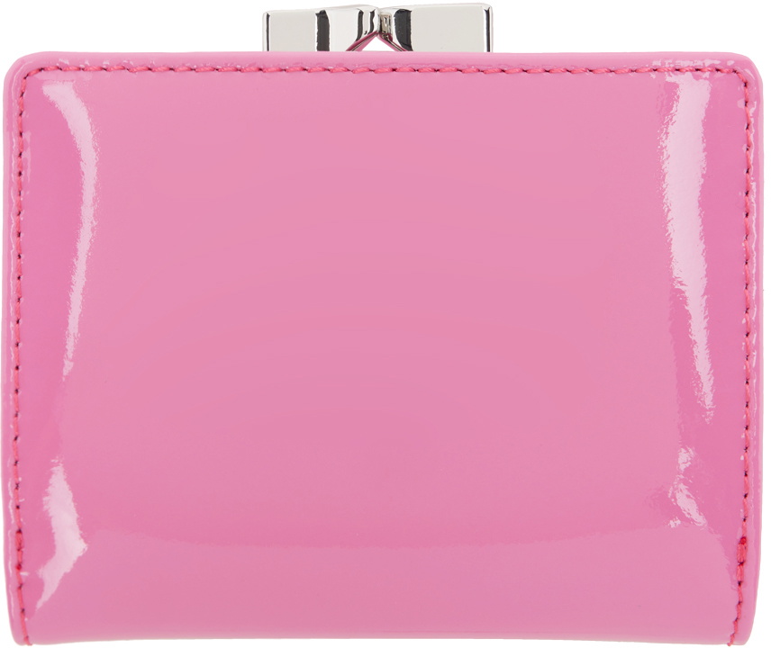 Vivienne Westwood Pink Shiny Patent Small Frame Wallet Vivienne Westwood
