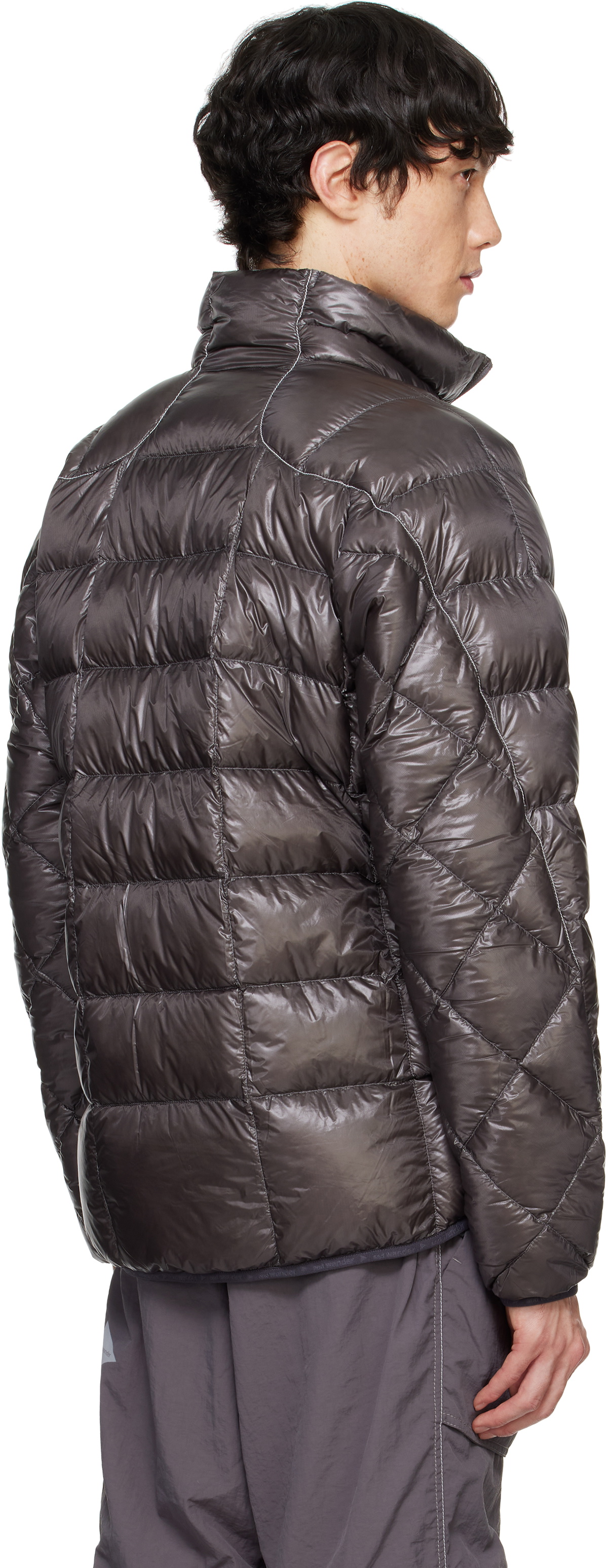 and wander Gray Diamond Stitch Down Jacket and Wander