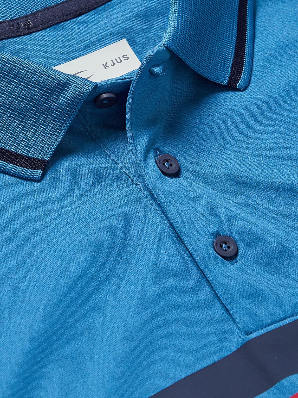 Kjus Golf - Logo-Print Jersey Golf Polo Shirt - Blue Kjus Golf