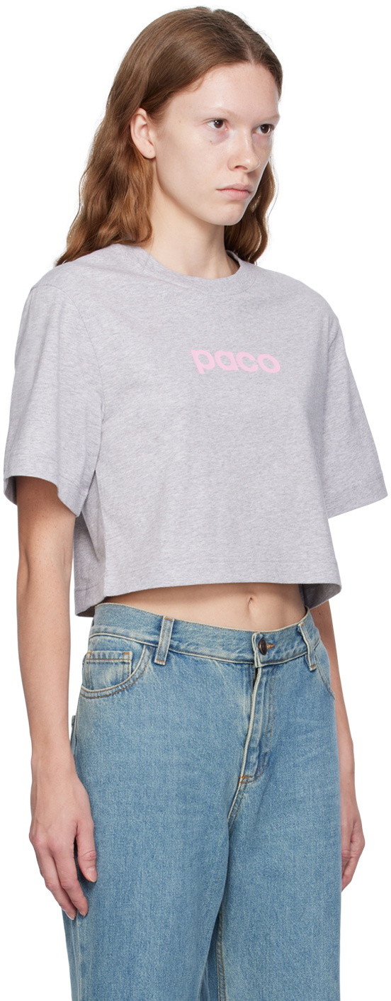 Paco Rabanne Gray Printed T-Shirt Paco Rabanne