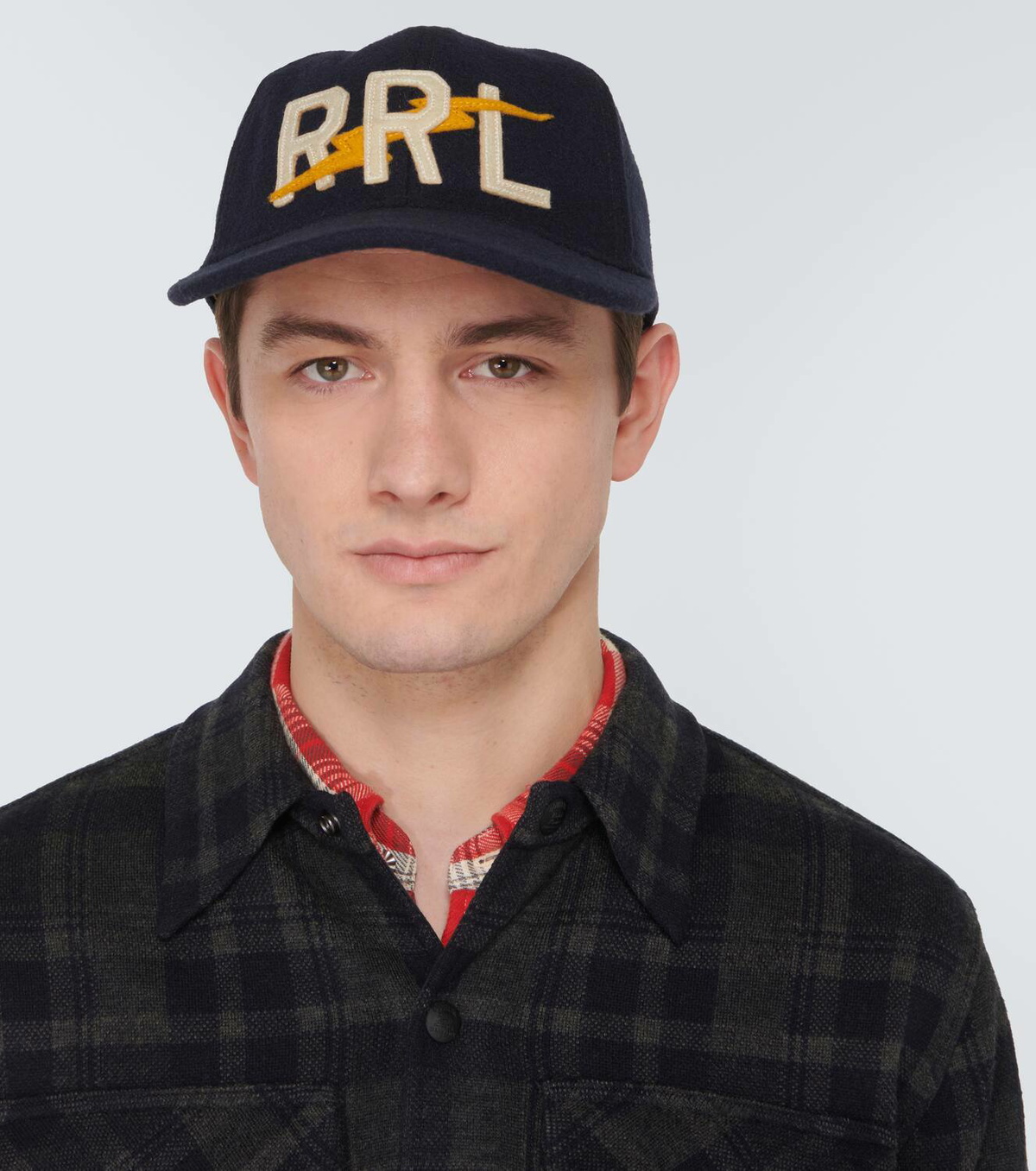 RRL Patched cotton-blend baseball cap RRL