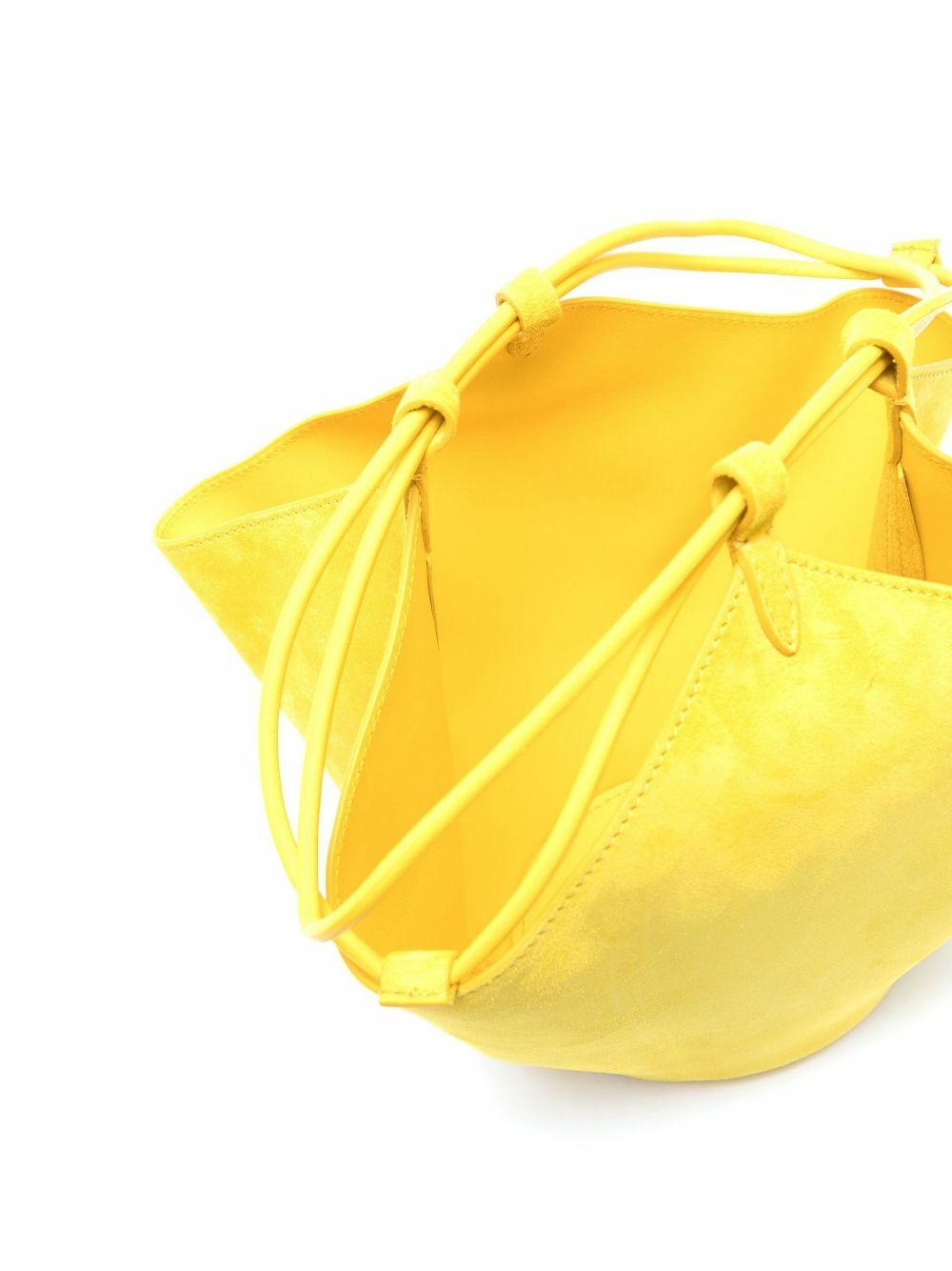 KHAITE - Lotus Leather Mini Drawstring Bag Khaite