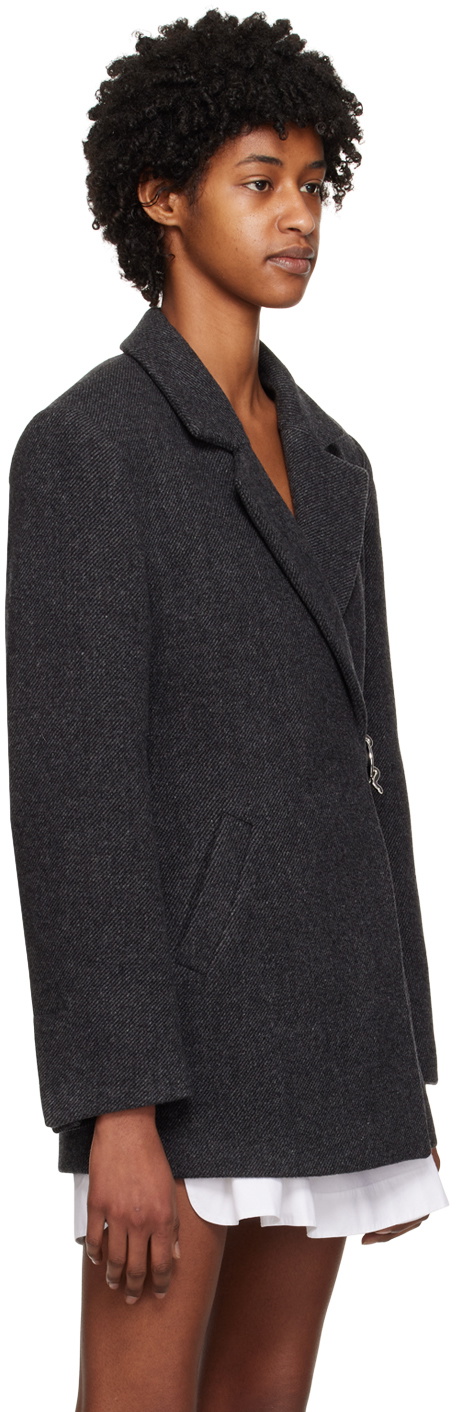 GANNI Gray Suiting Blazer GANNI