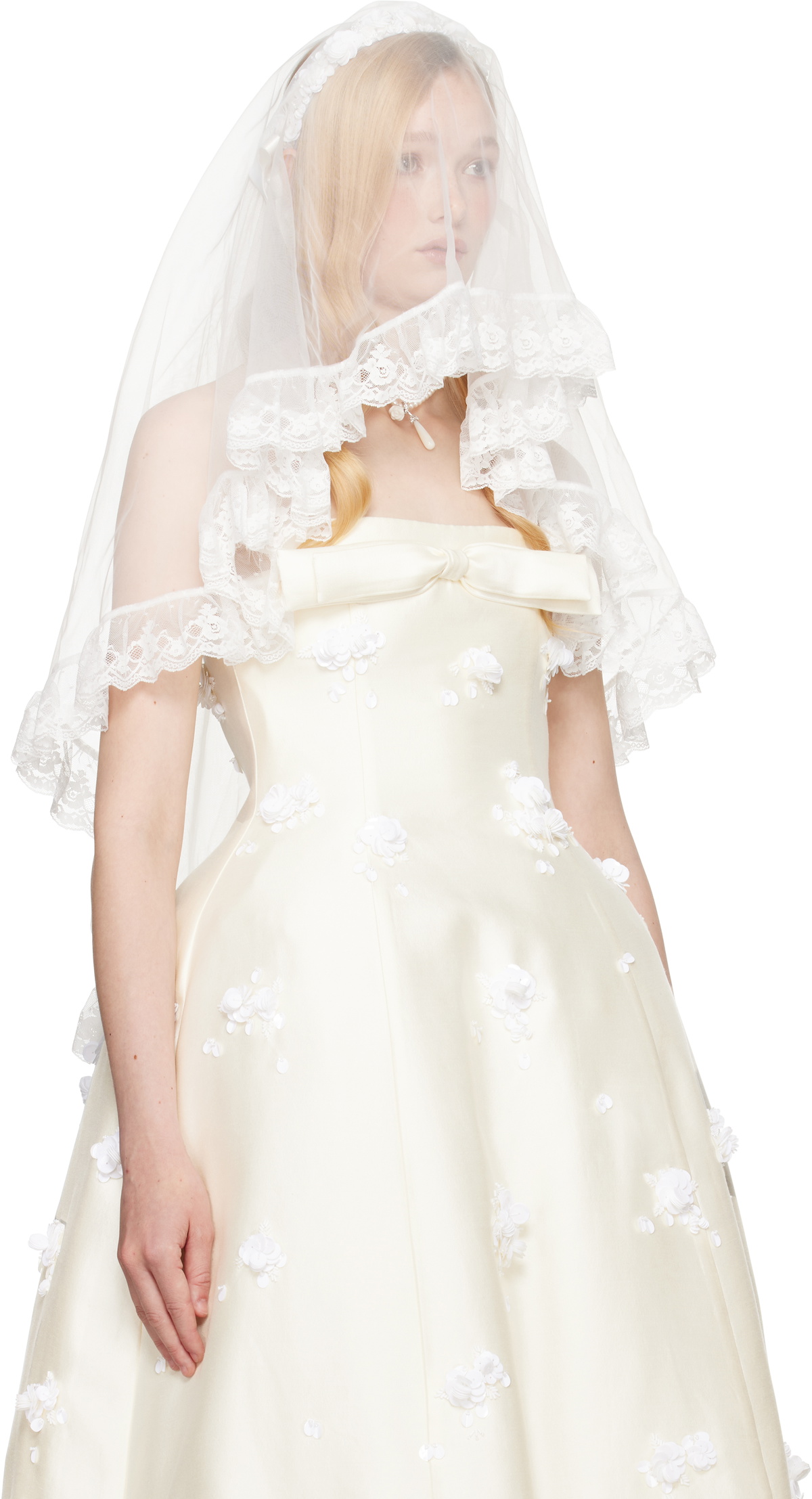SHUSHU/TONG SSENSE Exclusive Bridal Capsule Bead Veil Shushu/Tong