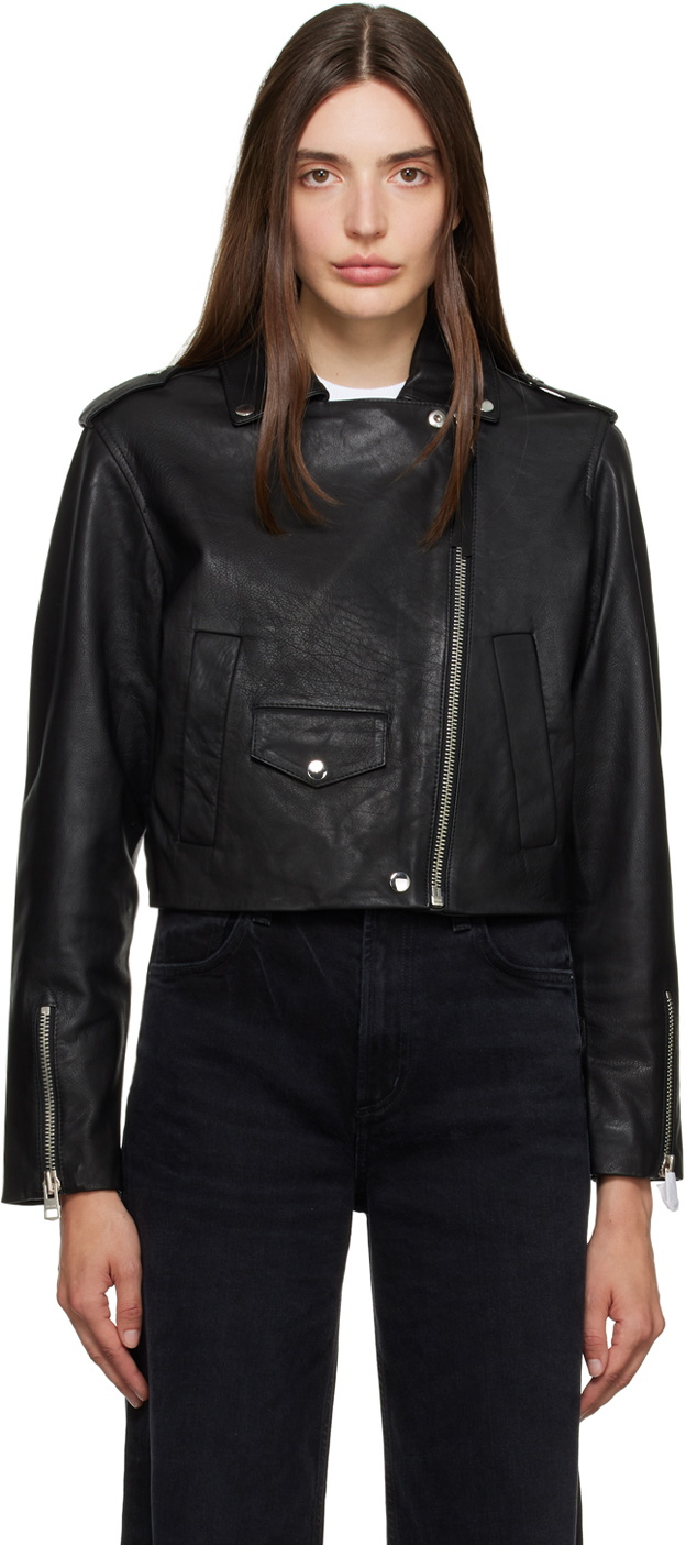 Citizens of Humanity Black Aria Leather Jacket Citizens of Humanity