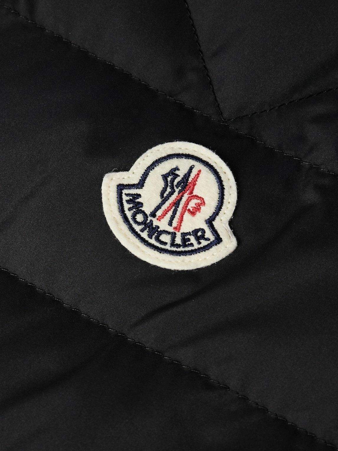 Moncler - Logo-Print Quilted Shell Hooded Down Jacket - Black Moncler