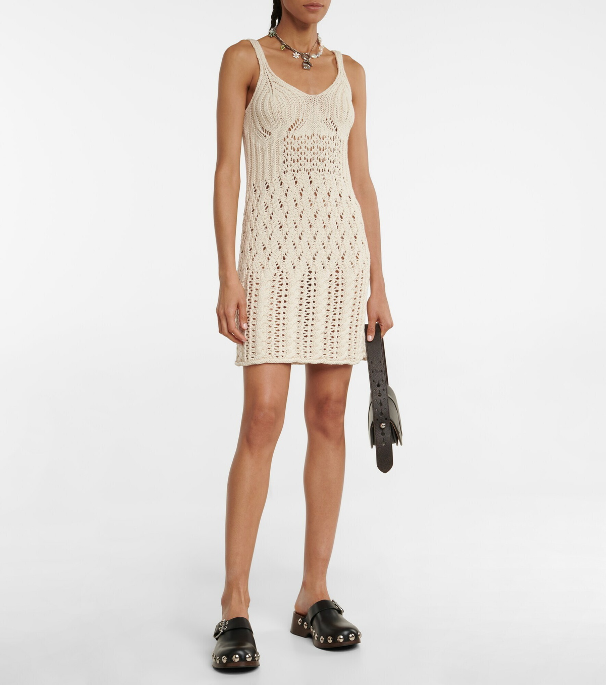 Ganni - Embellished leather clogs GANNI