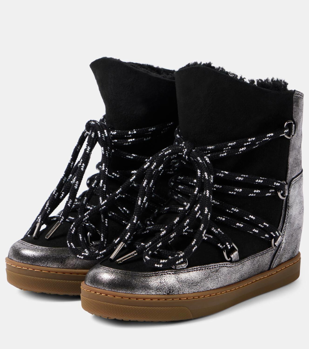 Isabel Marant Nowles shearling-lined leather snow boots Isabel Marant
