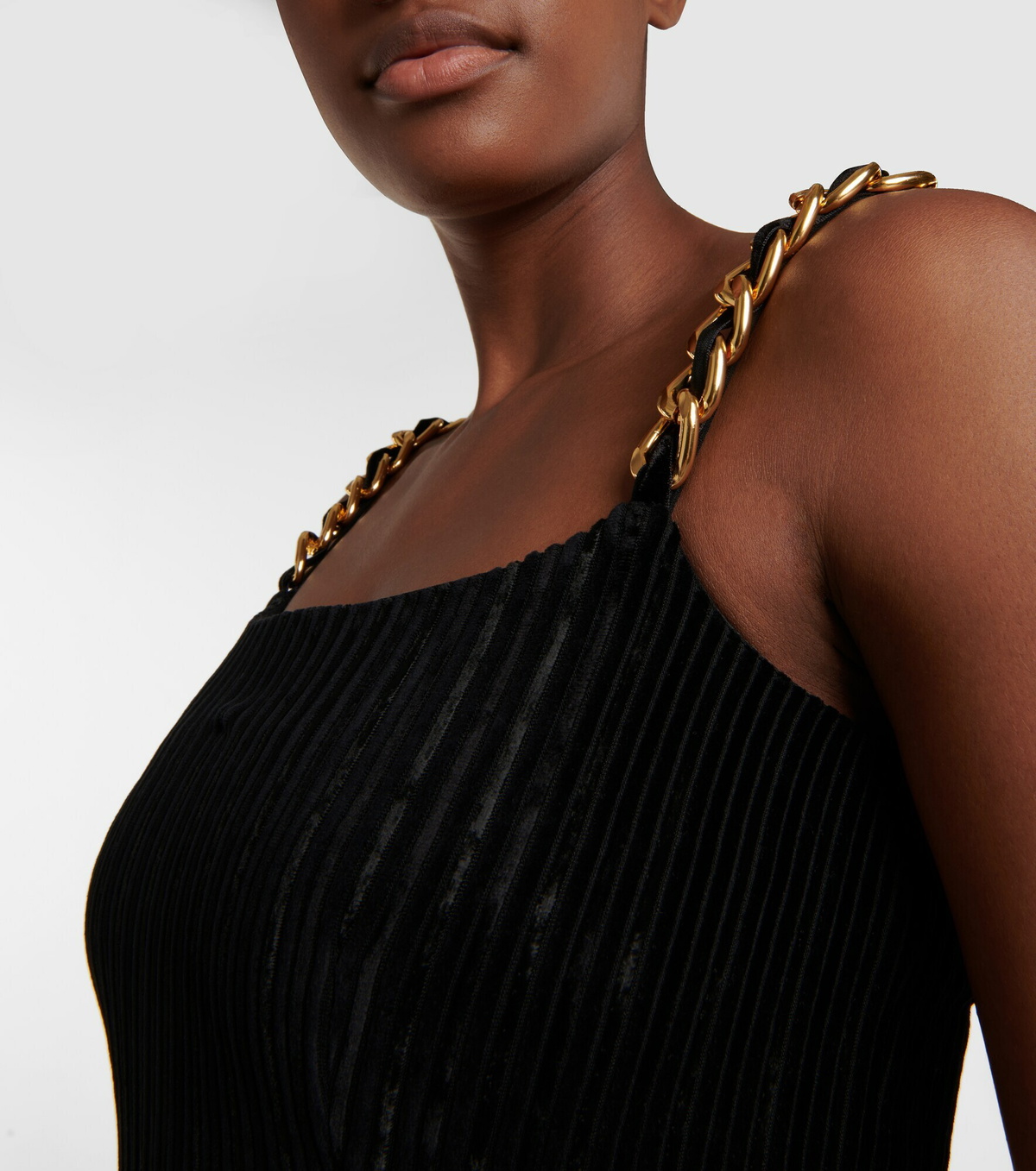 Balmain - Embellished velvet maxi dress Balmain