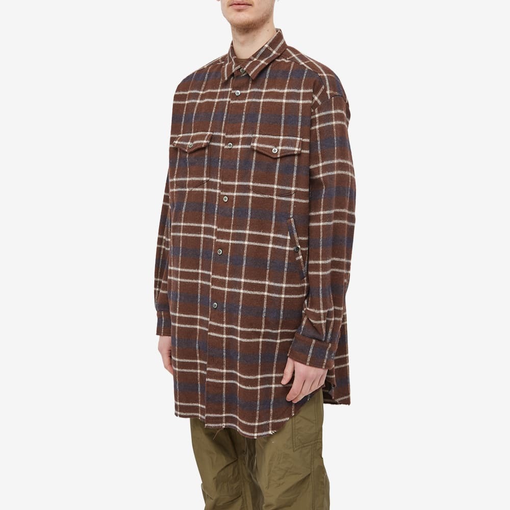 Undercover Men's Check Overshirt in BrownCk Undercover