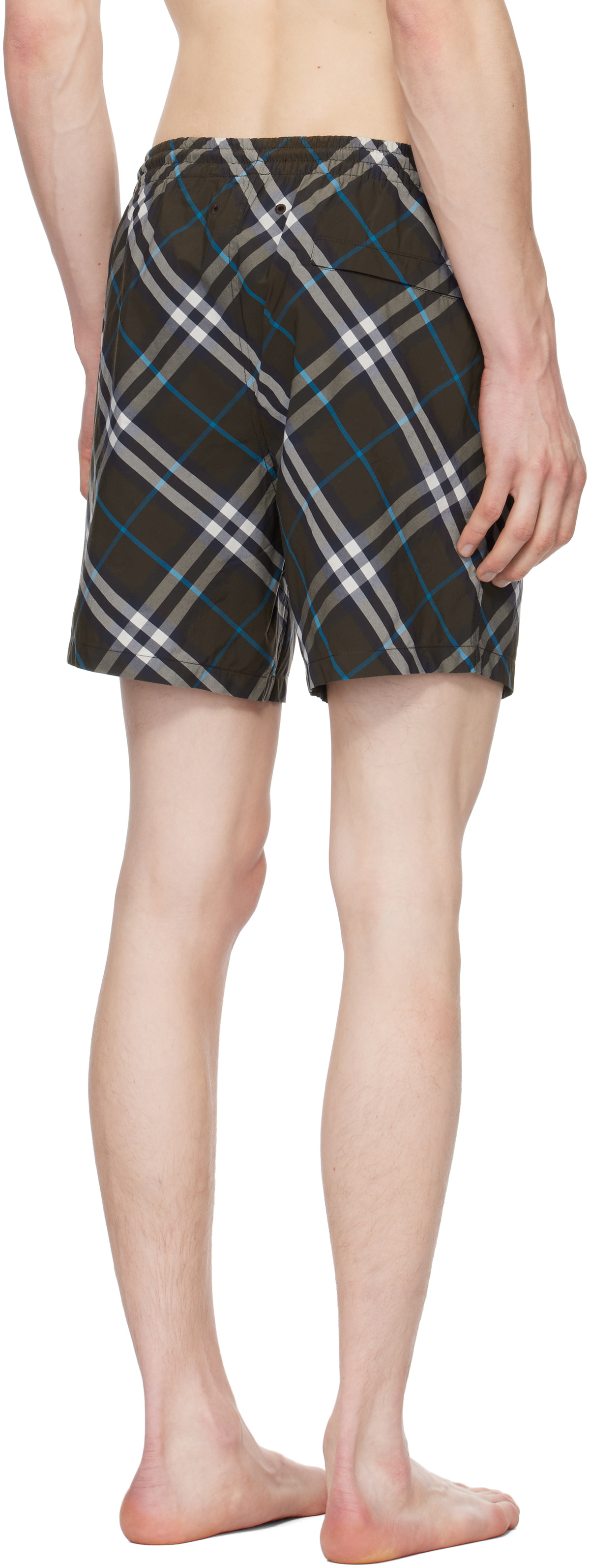 Burberry Brown Check Swim Shorts Burberry