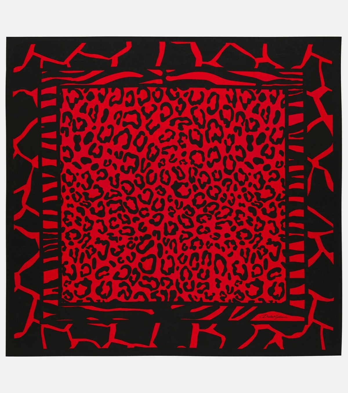 Dolceandgabbana Leopard Print Silk Scarf Dolce And Gabbana