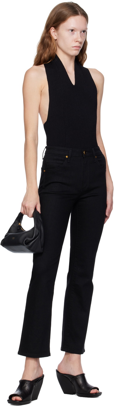 KHAITE Black 'The Bafi' Bodysuit Khaite