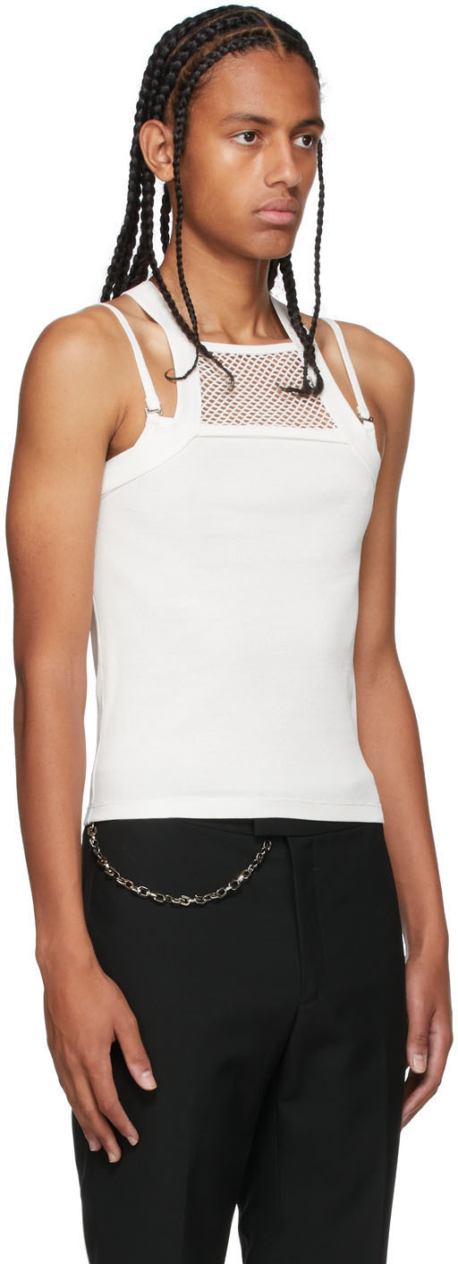 Dion Lee Off-White Mesh Holster Tank Top Dion Lee