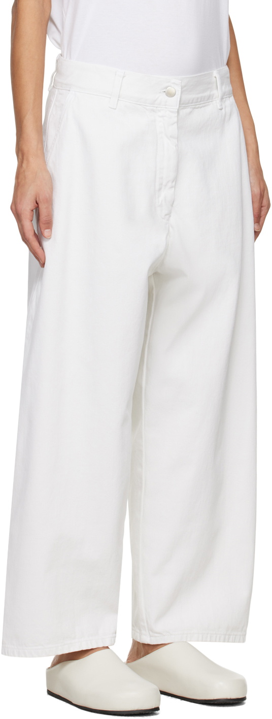 Studio Nicholson White Wide Jeans Studio Nicholson
