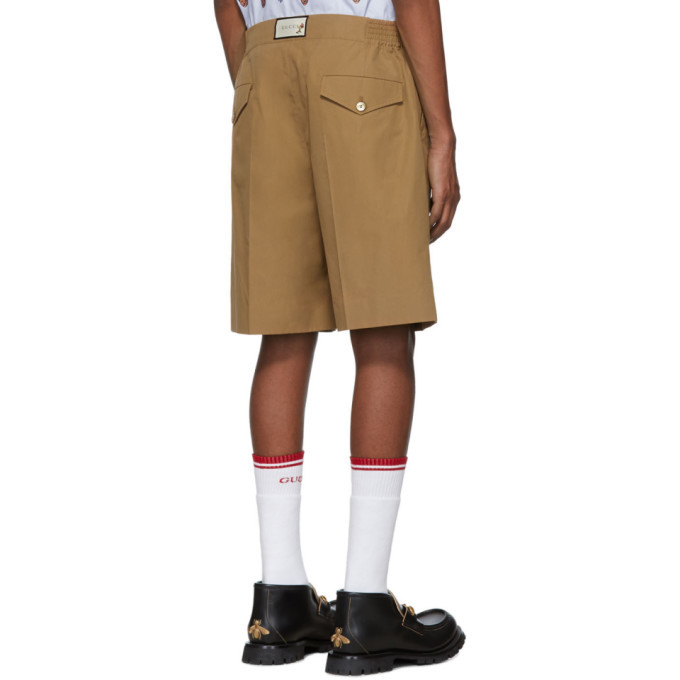 Gucci Tan Poplin Shorts Gucci