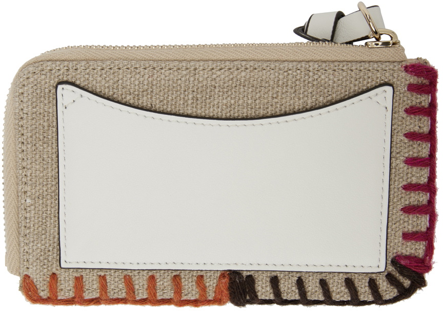 Chloé Beige Alphabet Card Holder Chloe