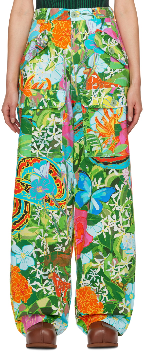 Sky High Farm Workwear Multicolor Floral Cargo Pants Sky High Farm Workwear