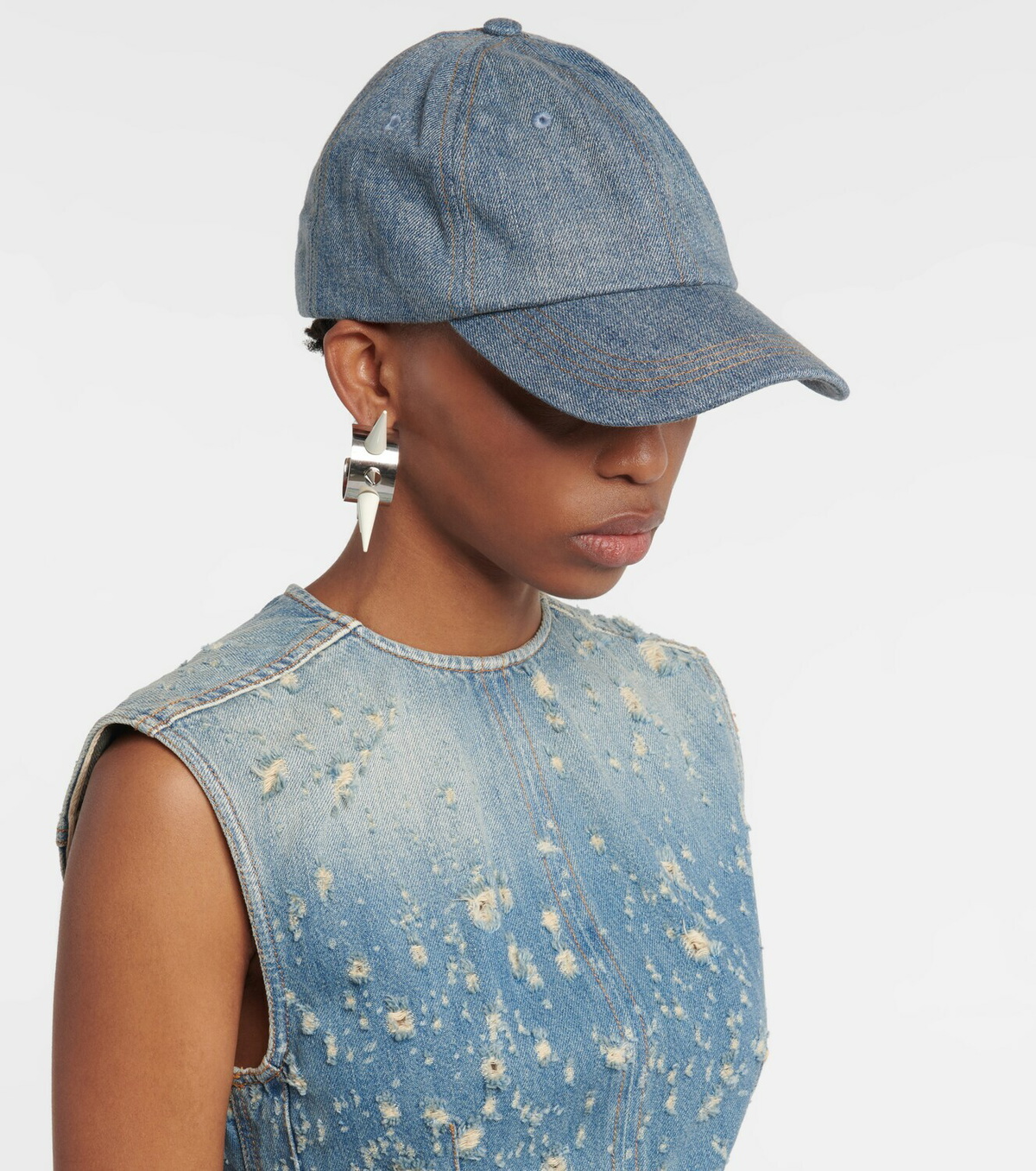 Acne Studios - Bleached denim baseball cap Acne Studios