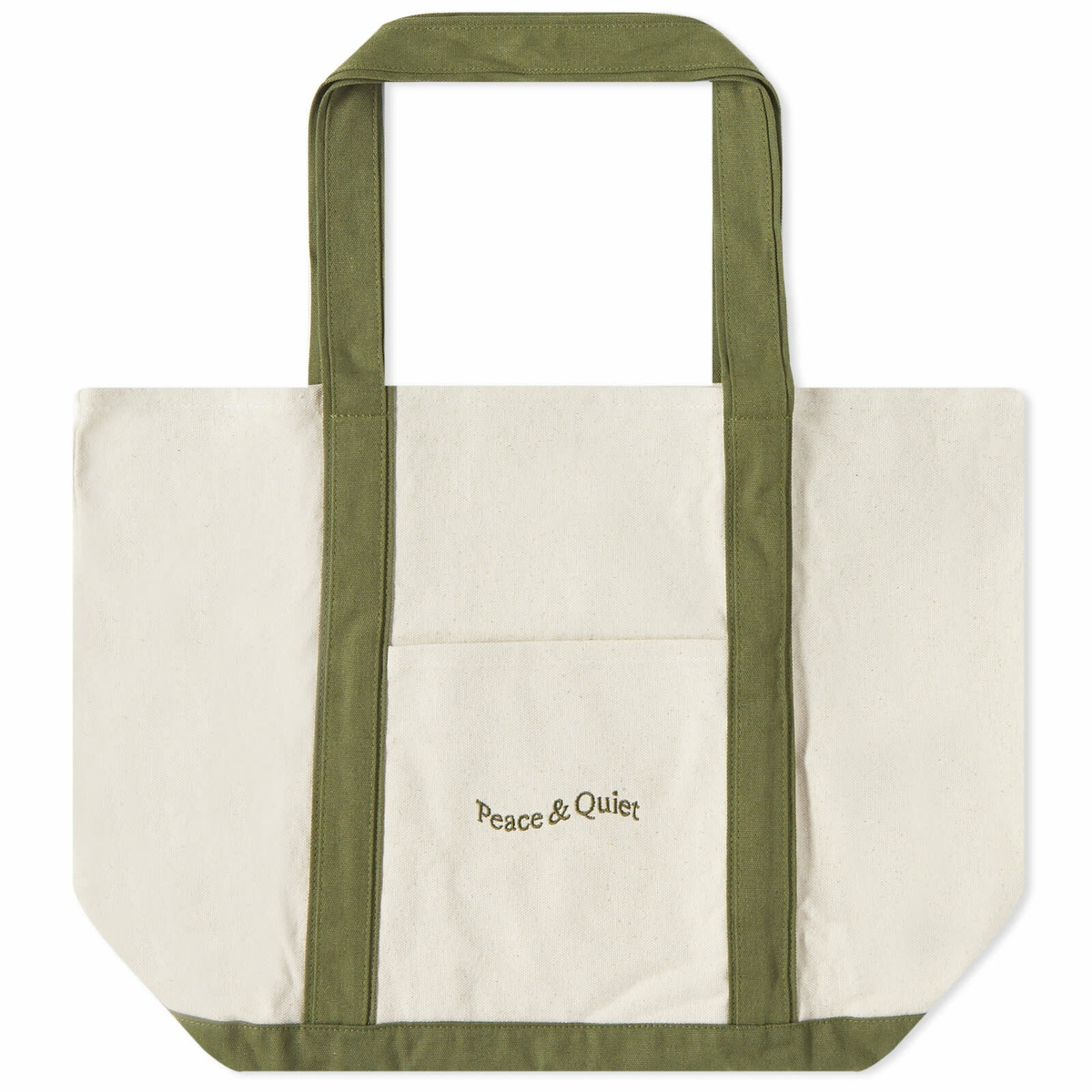 Museum of Peace and Quiet Men's Wordmark Tote Bag in Olive Museum of ...